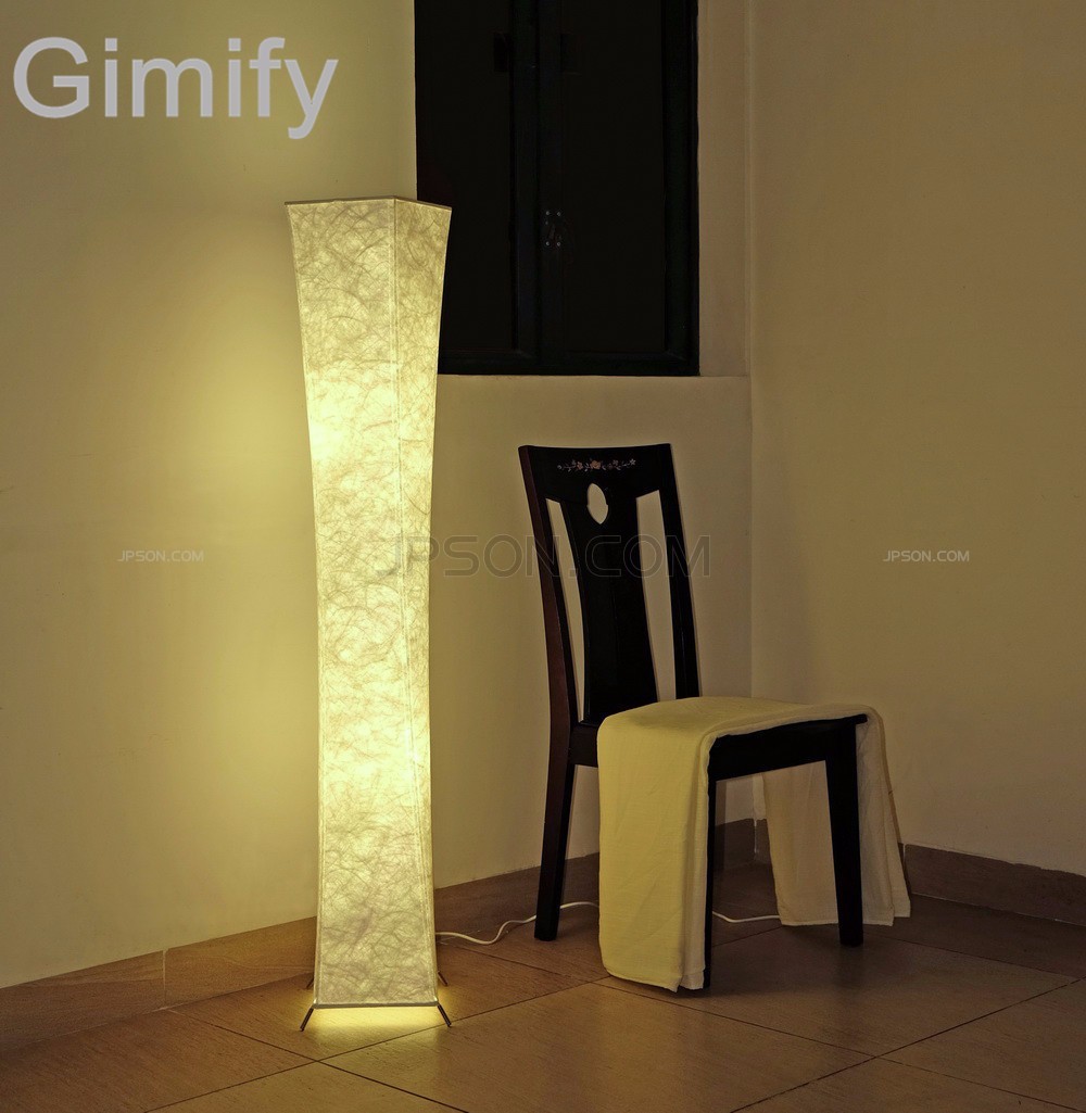 52"SOFTLIGHTINGFloor lamp Fabric shade Simple shape Warm atmosphere ...